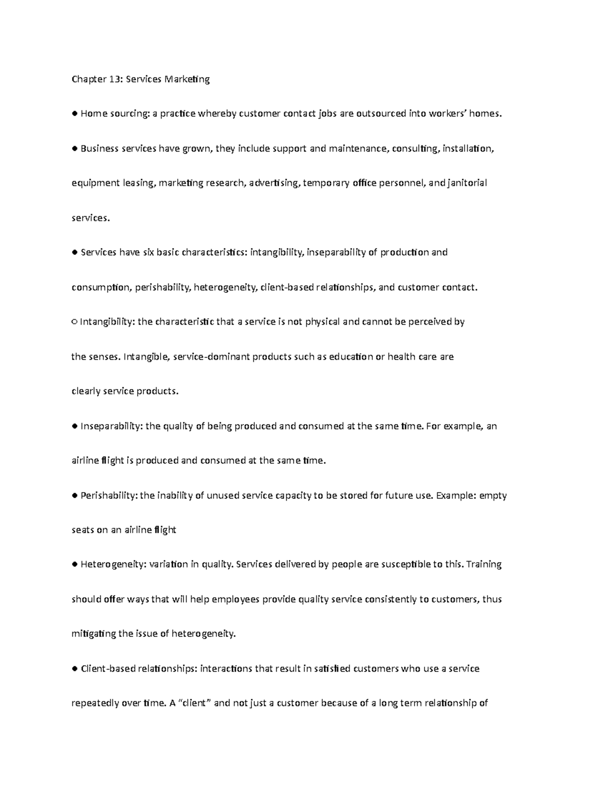 Chapter 13 - Services Marketing - Chapter 13: Services Marketing Home ...