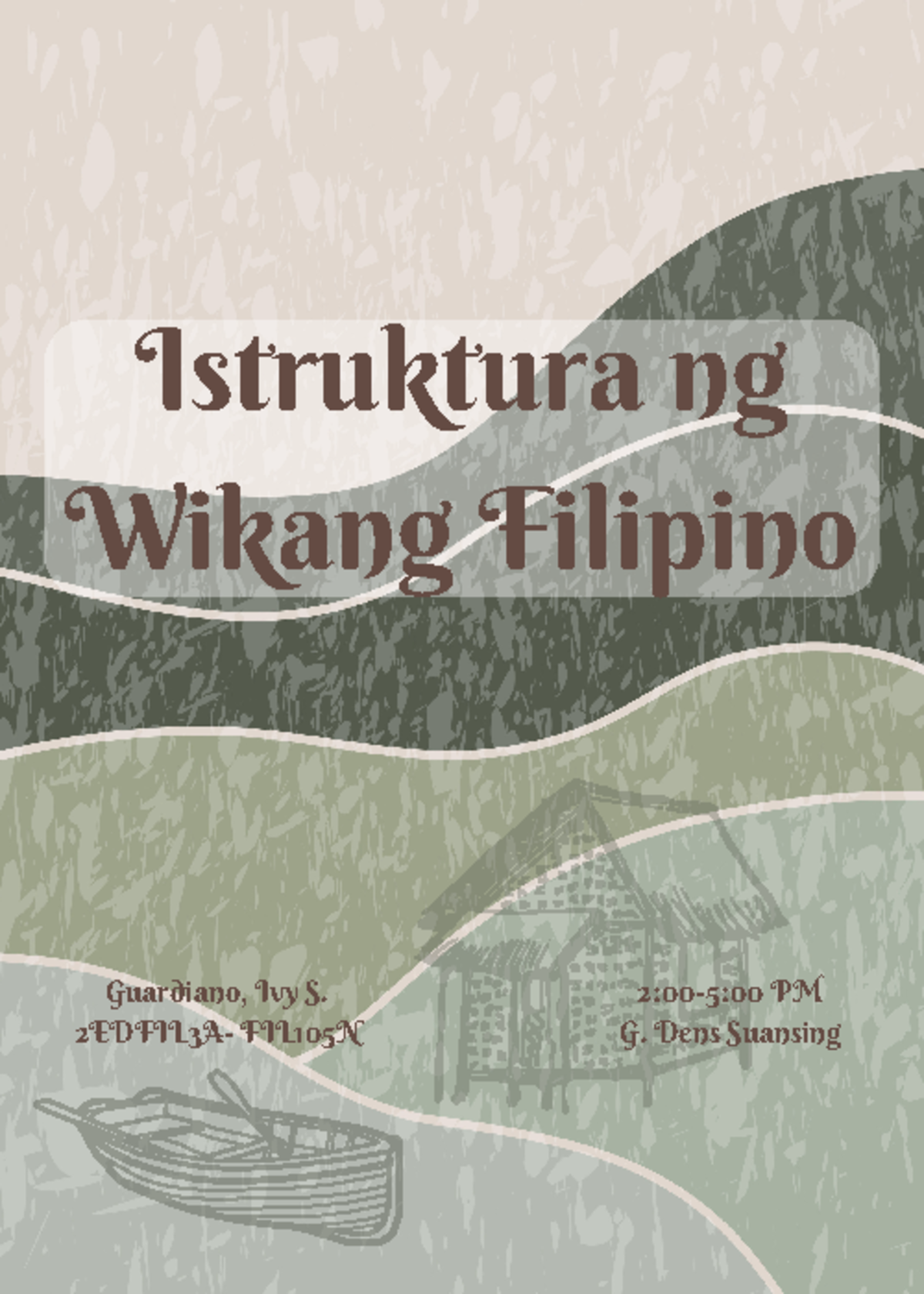 Istruktura ng Wikang Filipino - BSEd major in Filipino - Istruktura ng Wikang Filipino Guardiano ...
