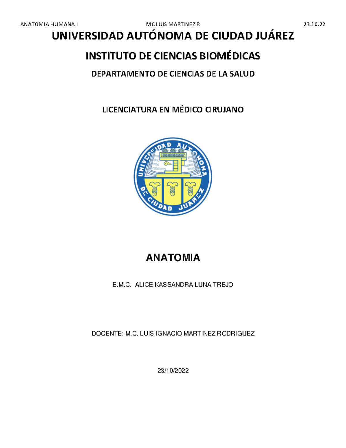 Musculos y PNV miembro superior - UNIVERSIDAD AUT”NOMA DE CIUDAD JU¡REZ INSTITUTO DE CIENCIAS ...