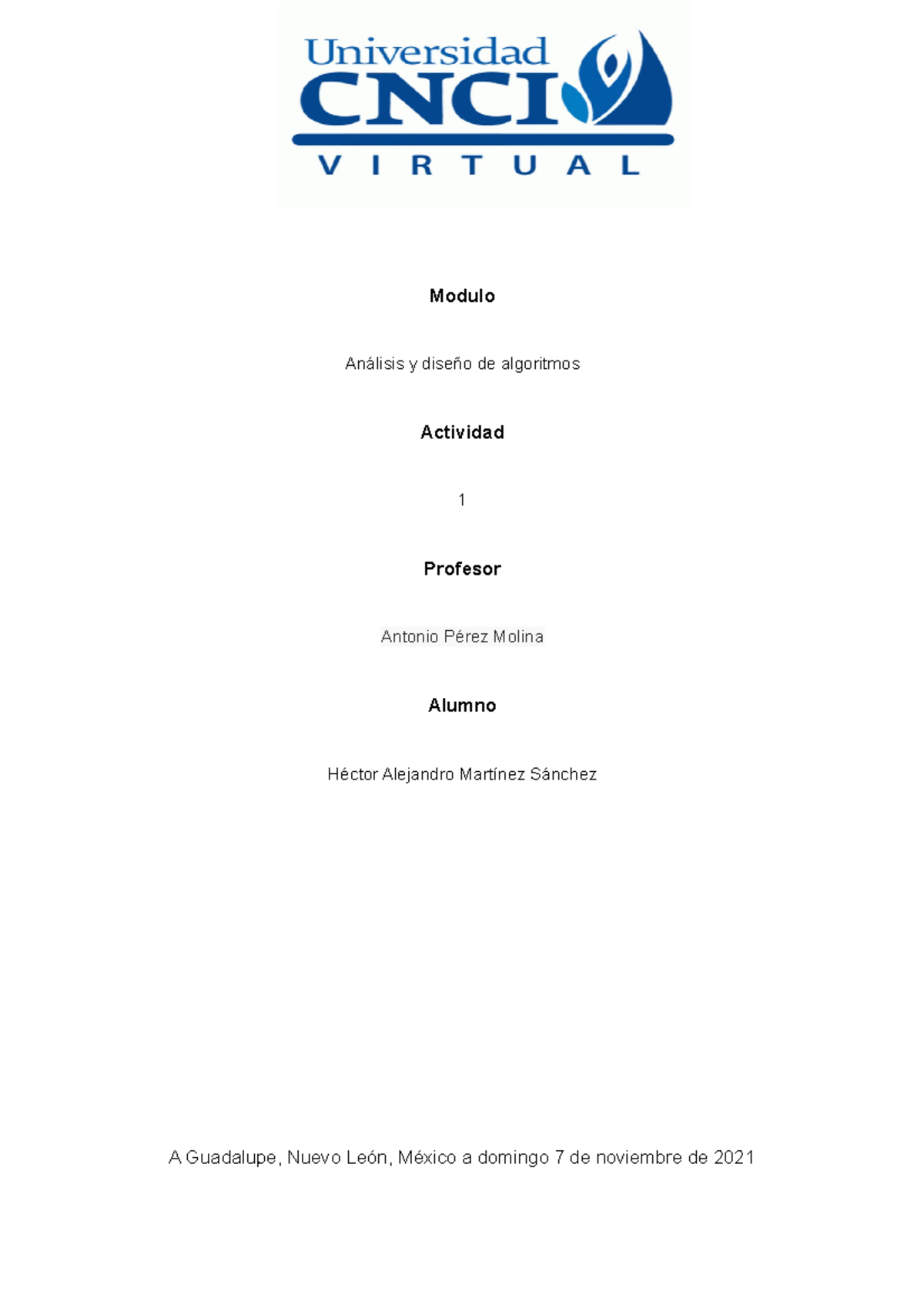 SOA1 - Actividad 1 de Analisis y diseño de algortimos - Modulo Análisis ...