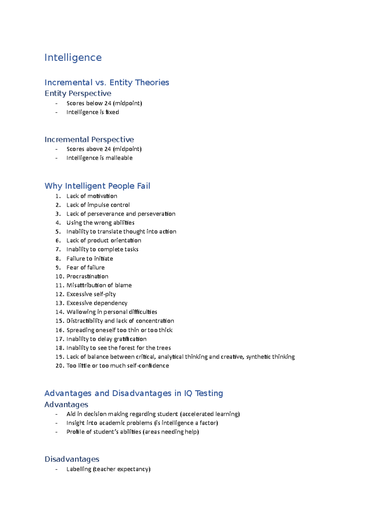 8. Intelligence (TUTE) - Intelligence Incremental vs. Entity Theories ...