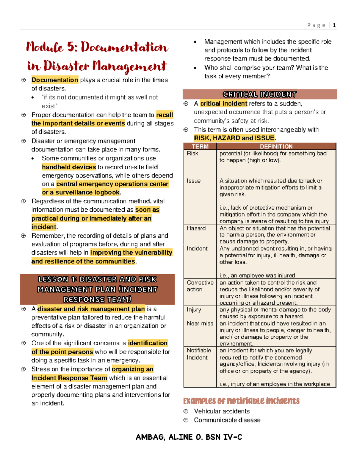 Module 5 Disaster LEC - Module 5 : Documentation in Disaster Management ...