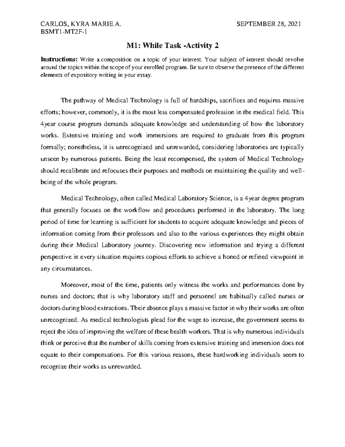 M1-Activity 2 - Thank you - CARLOS, KYRA MARIE A. SEPTEMBER 28, 2021 ...