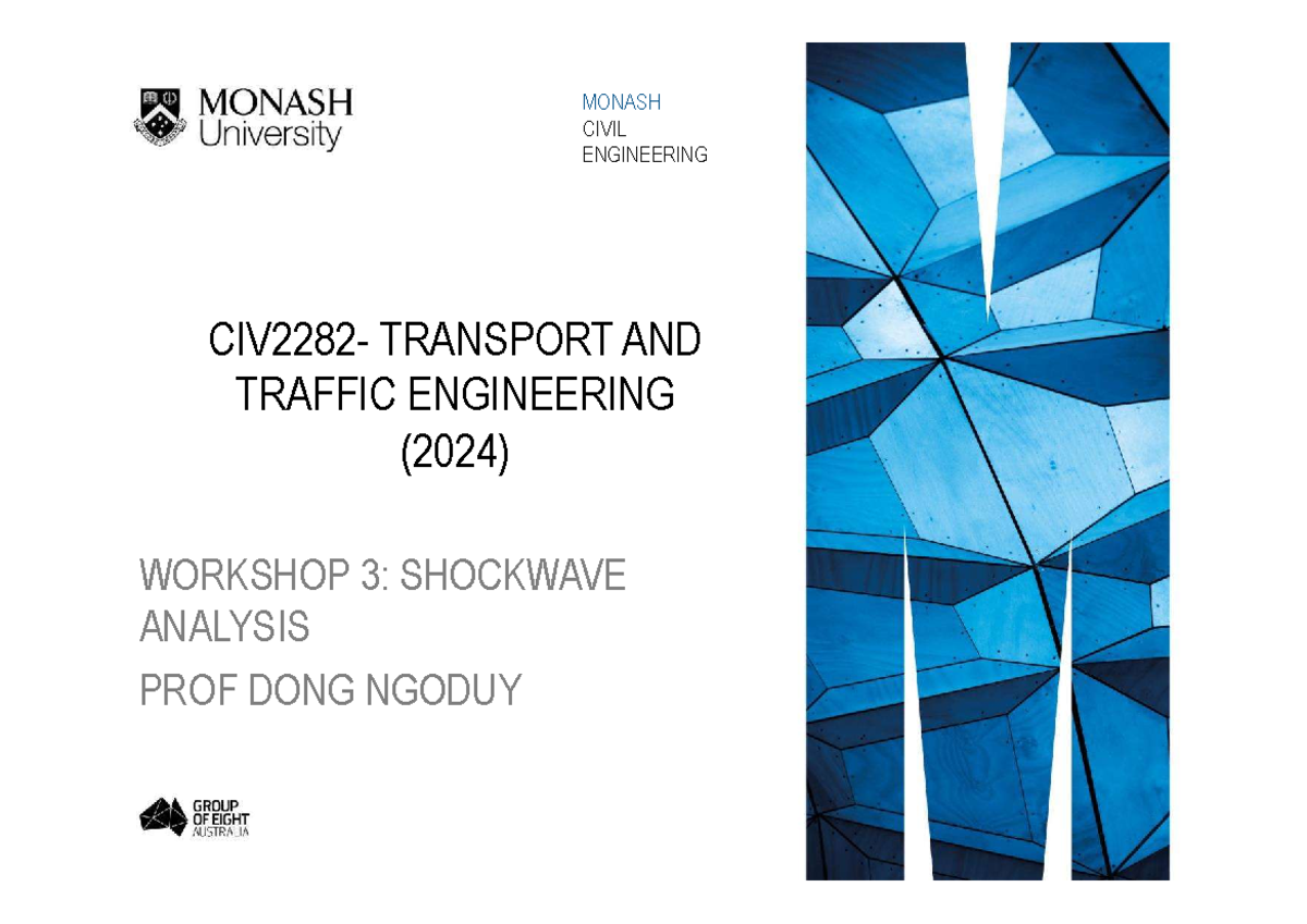 Workshop week 3 2024 with solutions - MONASH CIVIL ENGINEERING CIV2282 ...