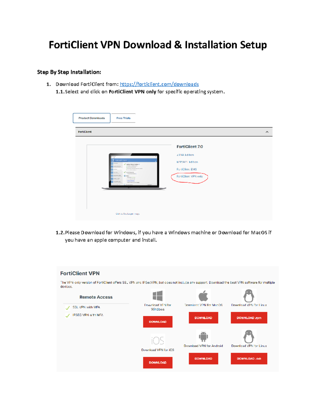 Forti Client VPN Step By Step Installation 3 - FortiClient VPN Download ...