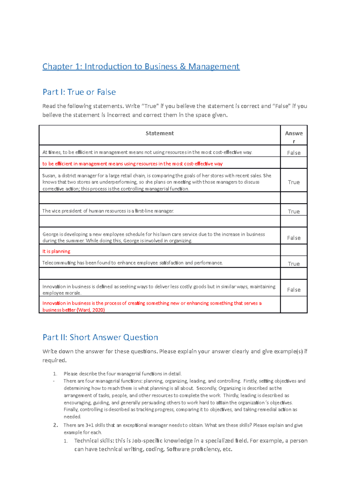 Chapter 1 - Assignment for bus 206 at STIU - Chapter 1: Introduction to ...