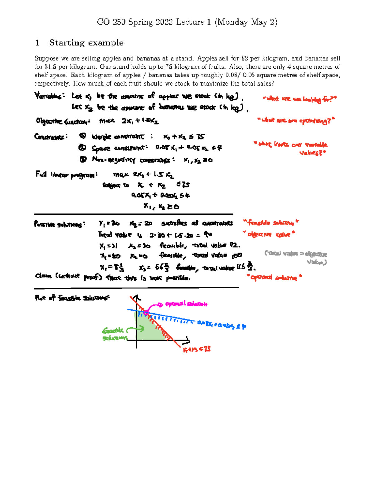 CO 250 all lectures - co 250 - CO 250 Spring 2022 Lecture 1 (Monday May ...
