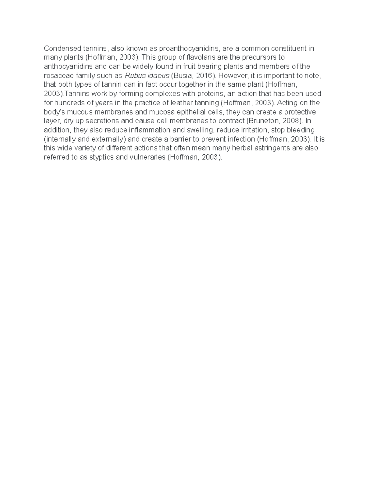 26 - nursing essay - Condensed tannins, also known as proanthocyanidins ...