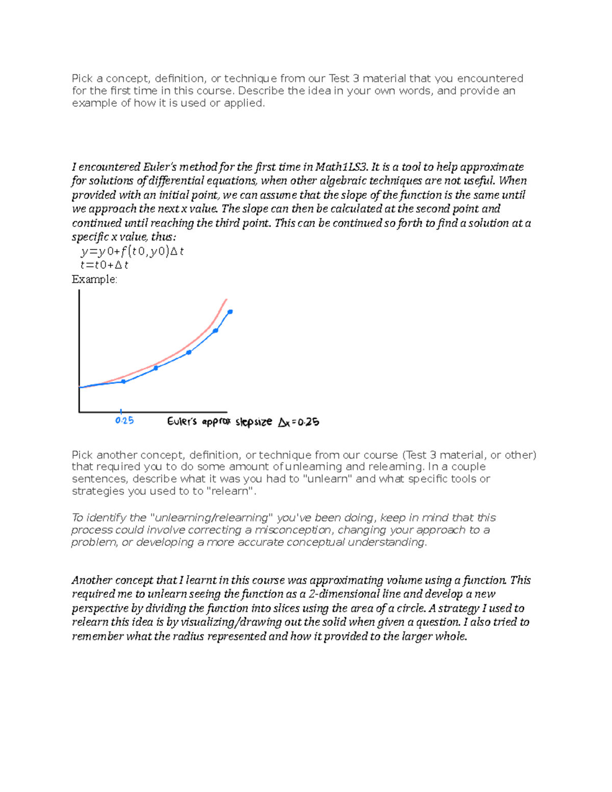 Math Bonus Point 2021 - Pick a concept, definition, or technique from ...