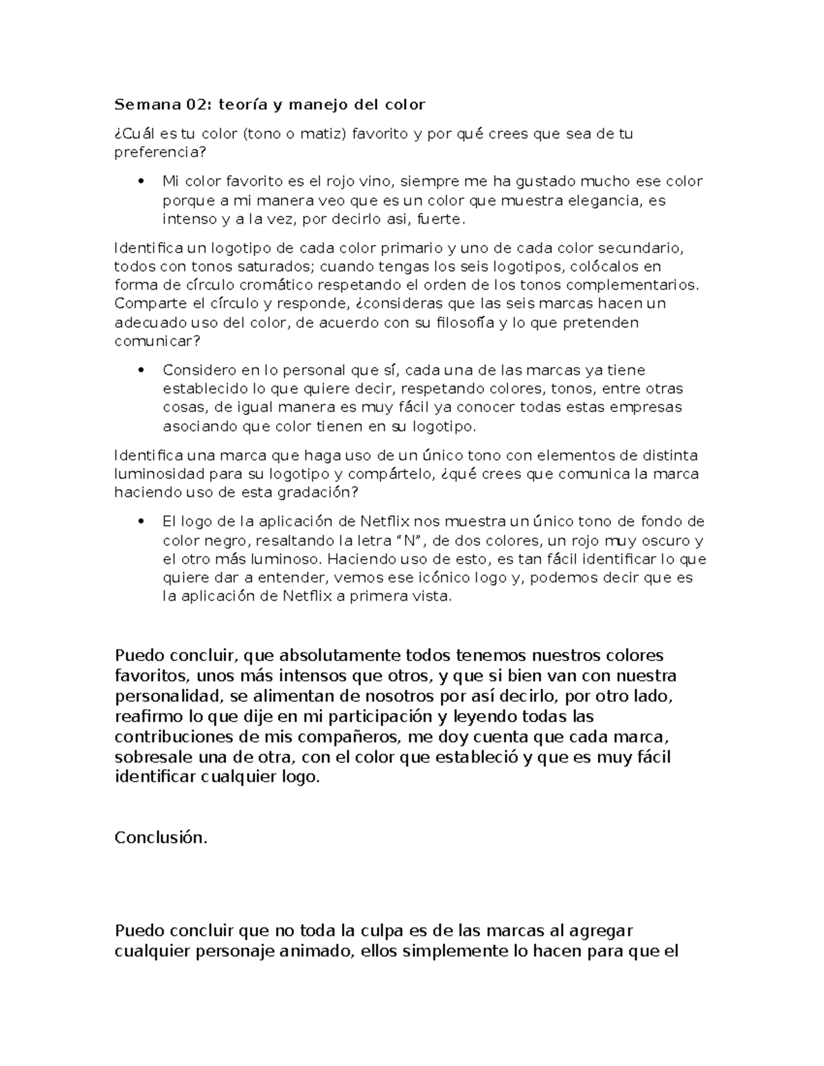 Foro de discusion - Semana 02: teoría y manejo del color ¿Cuál es tu ...