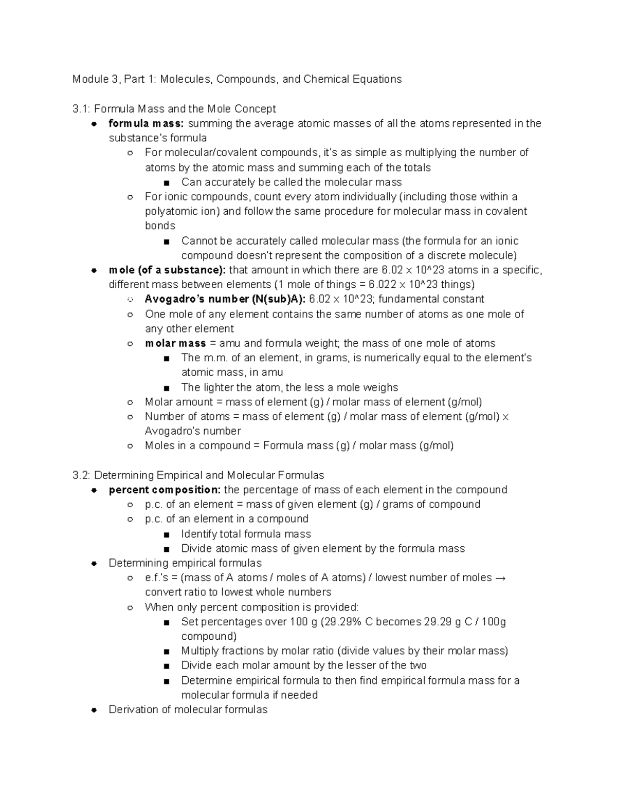 Module 3, Part 1 - Chemistry 2e - Module 3, Part 1: Molecules ...