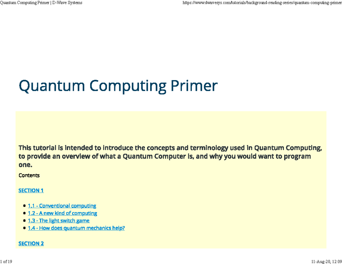 Quantum Computing Primer - INFO10514 - Studocu