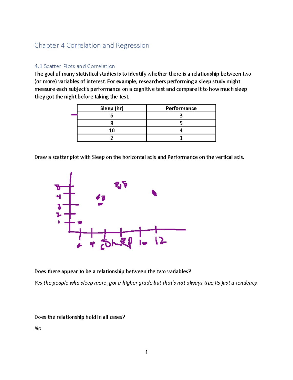MATH 1680 Chapter 4 Notes - Chapter 4 Correlation and Regression 4 ...