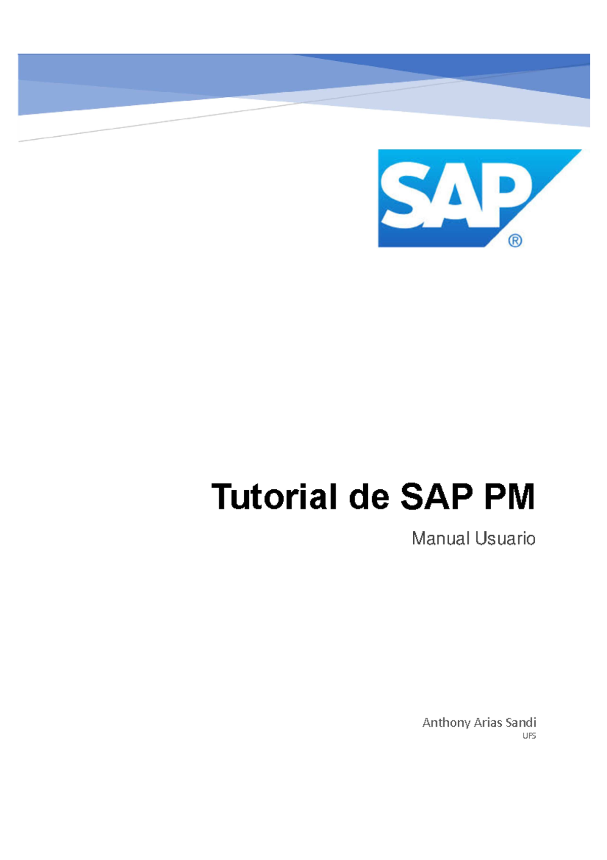 Tutorial de SAP PM Manual Usuario - Administración - UTN - Studocu