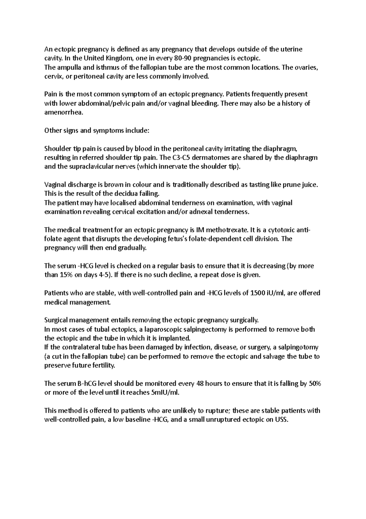 Ectopic pregnancy - Notes on midwifery - An ectopic pregnancy is ...