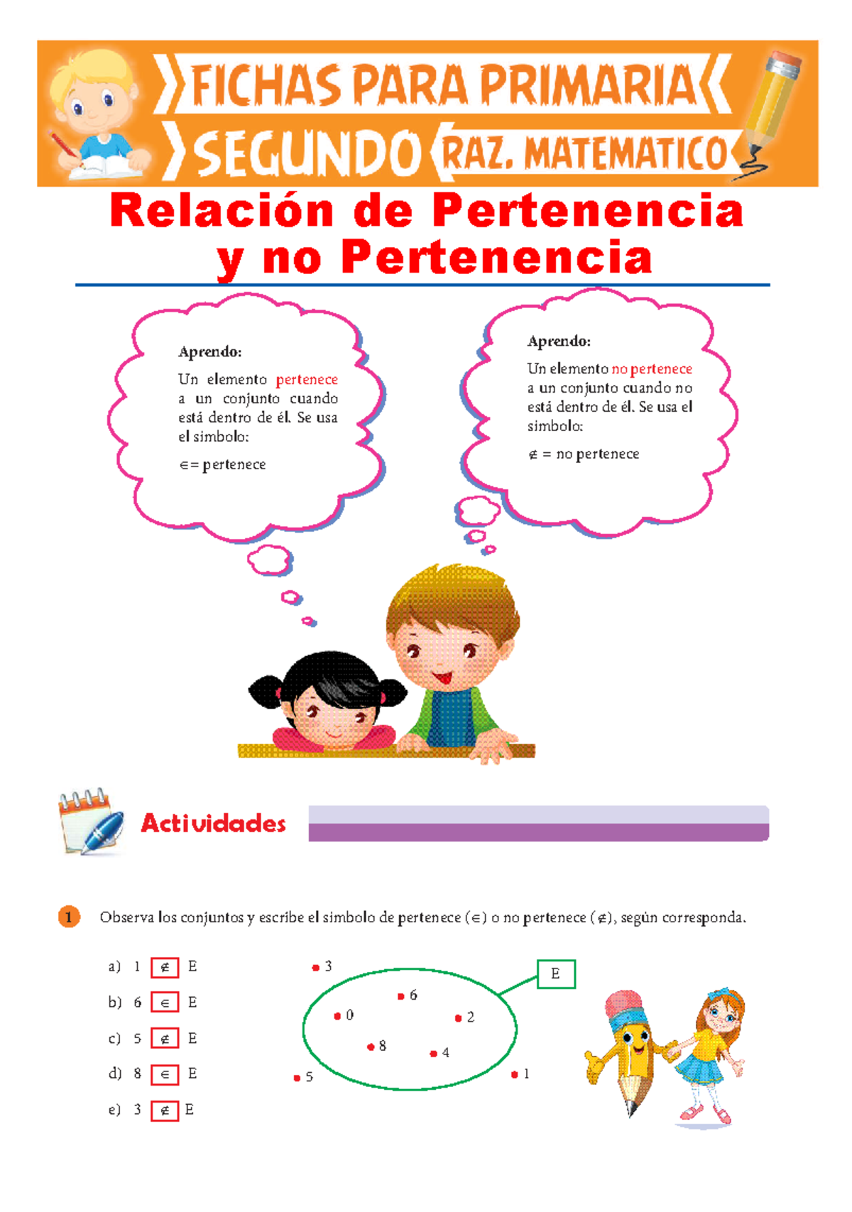 Pertenece-o-No-Pertenece-para-Segundo-de-Primaria - Aprendo: Un ...