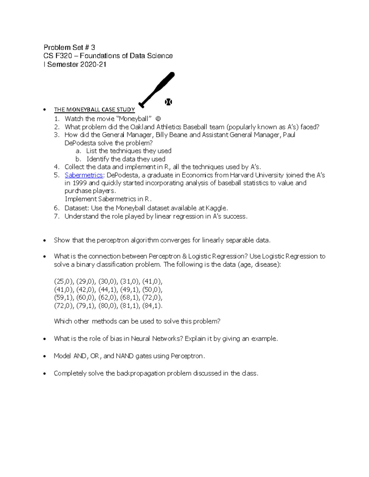 Problem Set 3 - Fo DS - Assignment for Practice - Problem Set # 3 CS ...