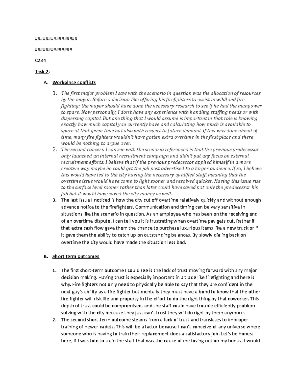 C234 Task 2 - C234 / Task 2 / August 27th 2023 / yabish - C Task 2: A ...