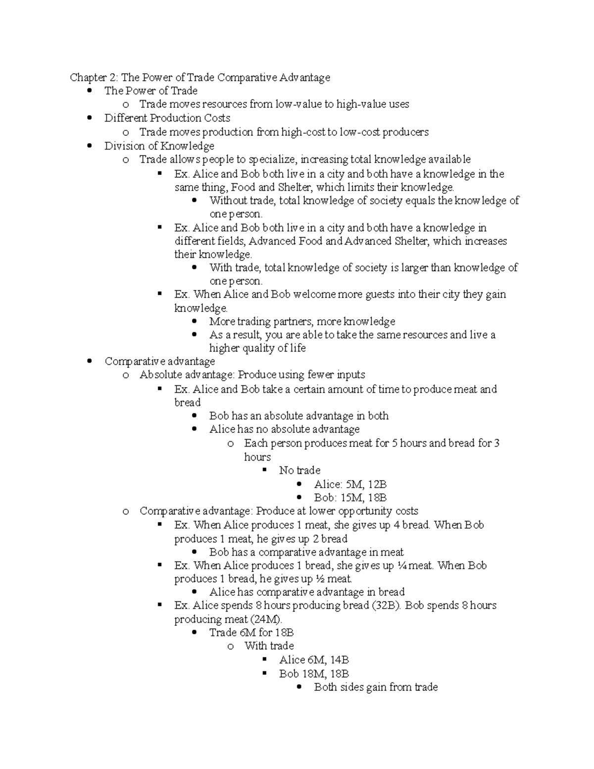 Chapter 2 - Professor Lin - Chapter 2: The Power of Trade Comparative ...