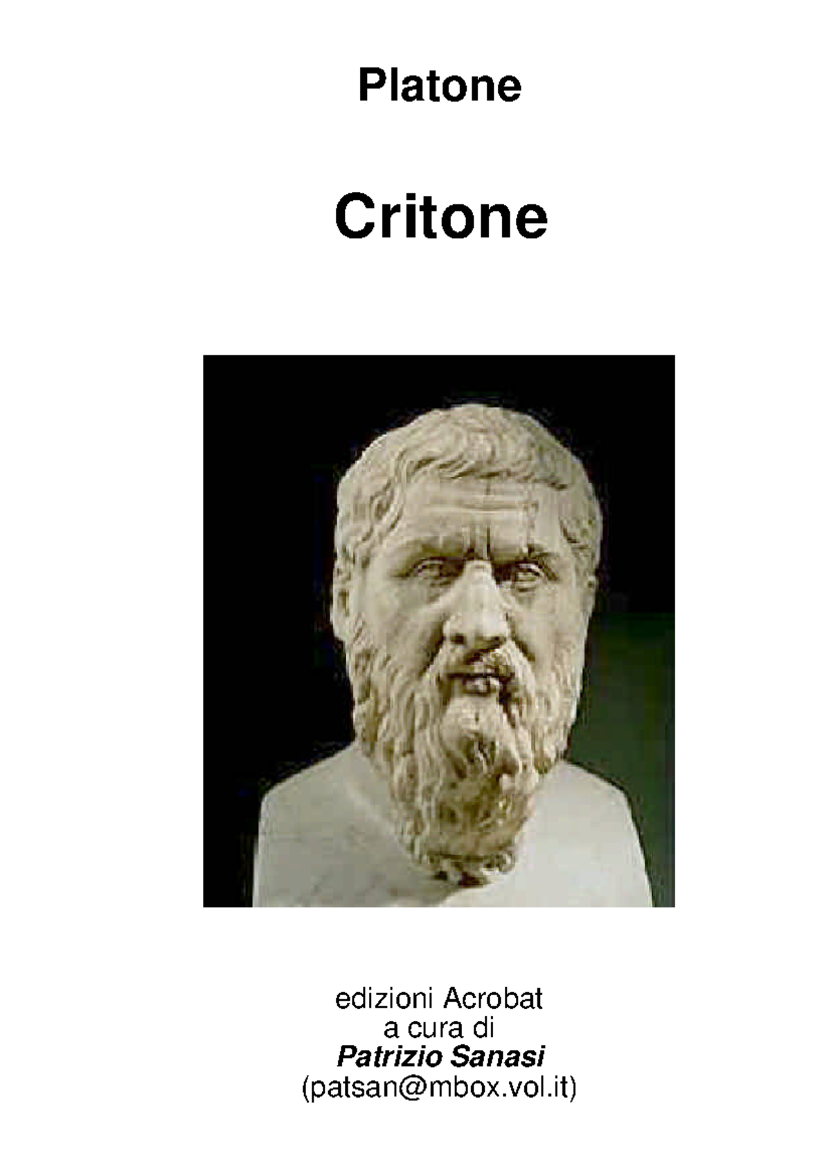 Critone - edizioniAcrobat acuradi (patsan@mbox.vol) PatrizioSanasi ...
