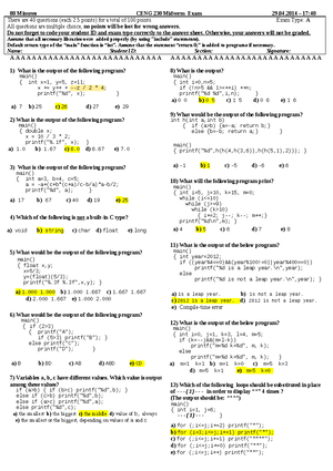 2007 2 final - 2007 - 120 minutes METU CEng 230 FINAL EXAM 12.1 A There ...