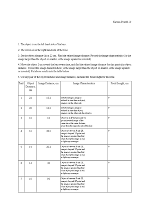 Writing and Balancing Equations Report sheet - Exercises (I) Write the ...