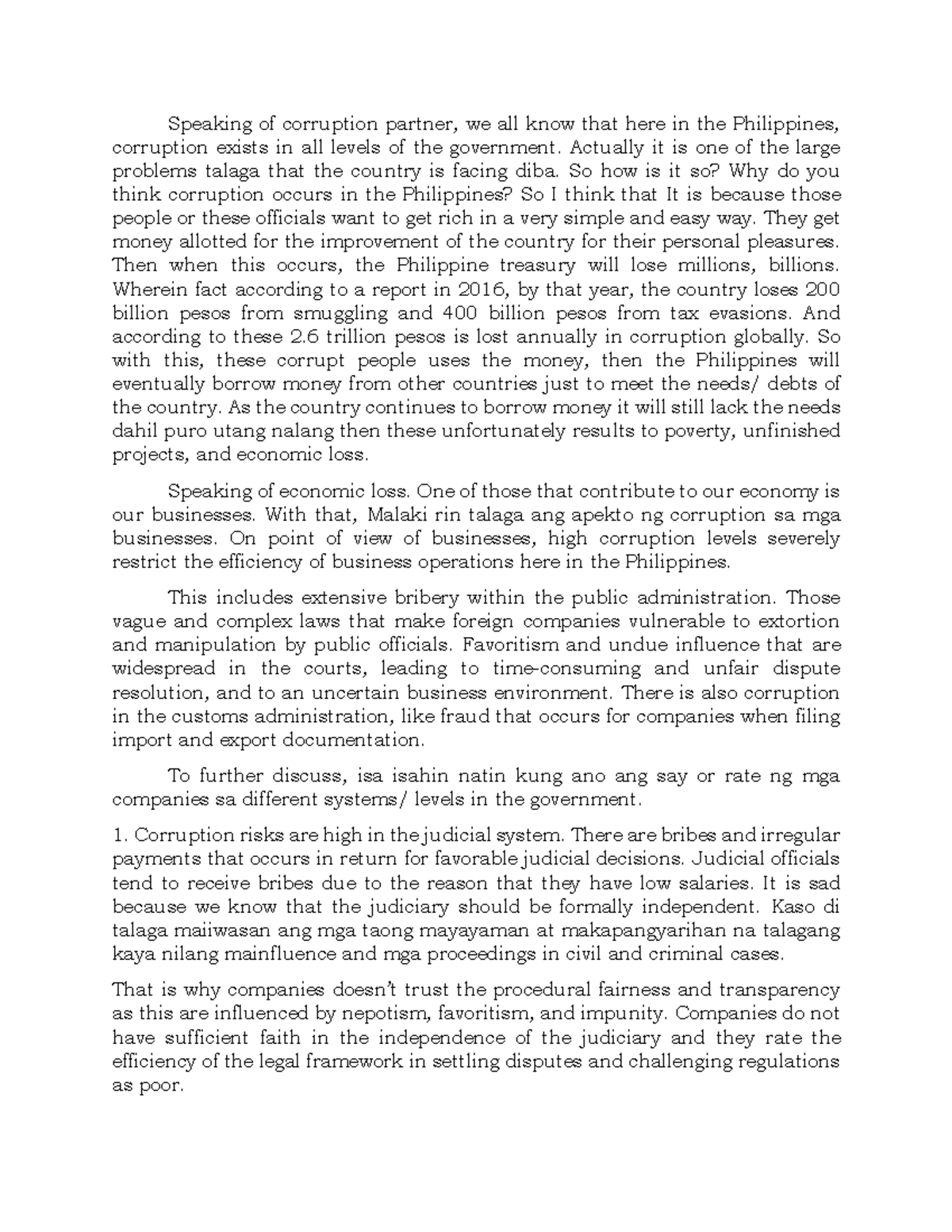 Corruption script - Lecture notes 3 - Speaking of corruption partner ...