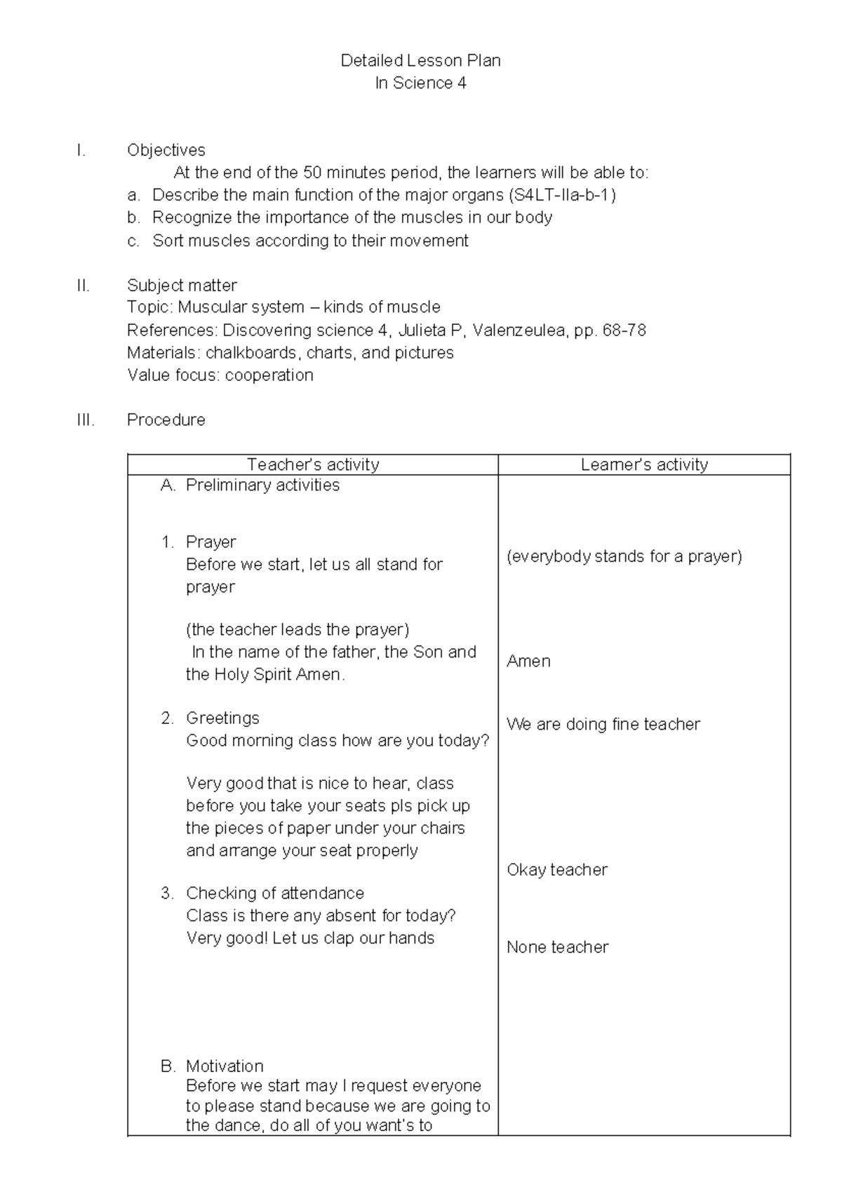 LP science 4 - this is a lesson plan - Detailed Lesson Plan In Science ...