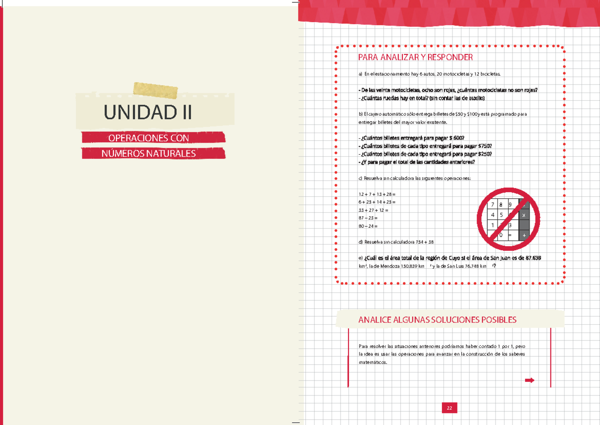 Unidad 2 fines mat 1 - ejercitación - UNIDAD II OPERACIONES CON NÚMEROS ...