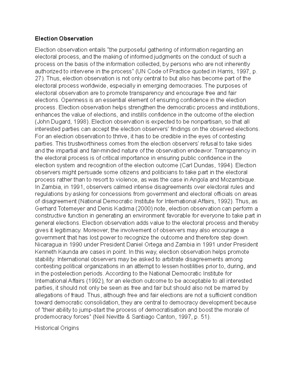 Election Observation - Election Observation Election observation ...