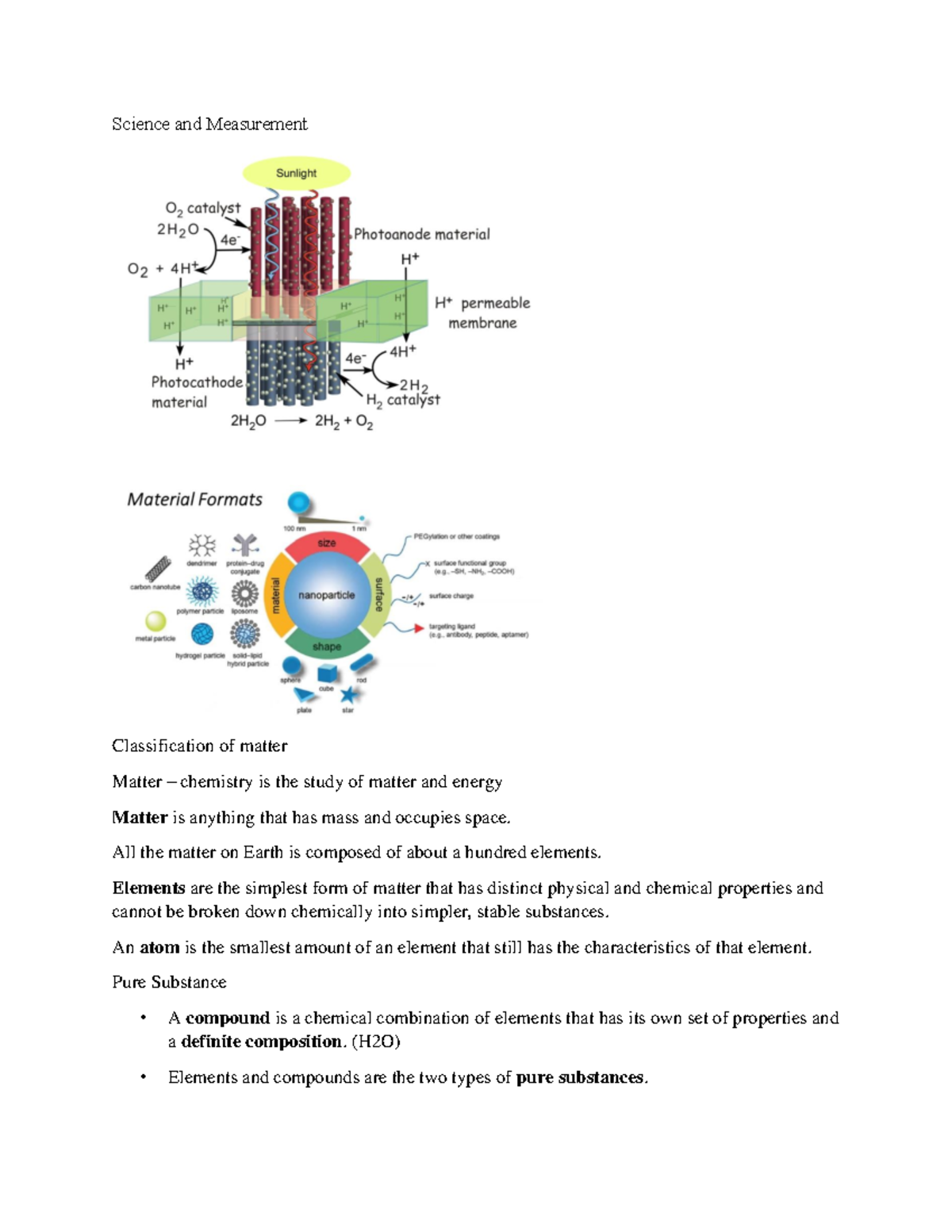 Classification of matter - Science and Measurement Classification of ...