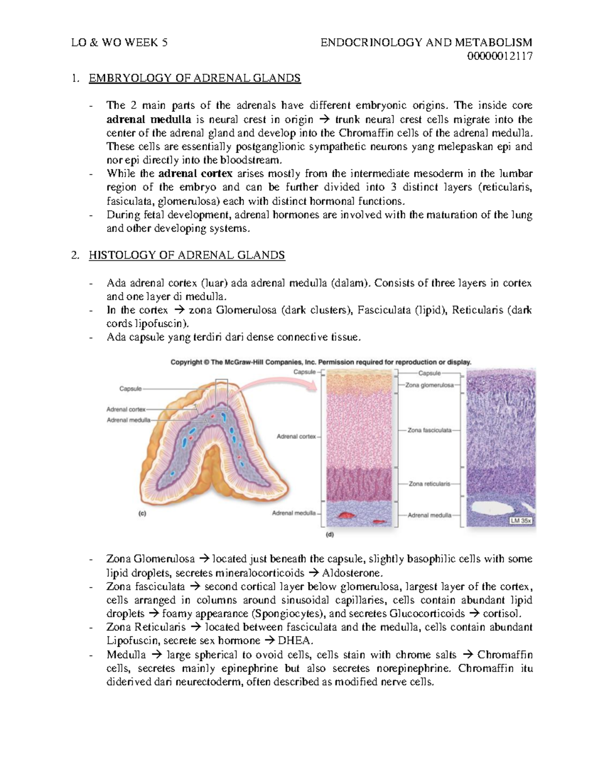LO WO WEEK 5 ENDO LA - Pembahasan Learning Outcomes Endocrine ...