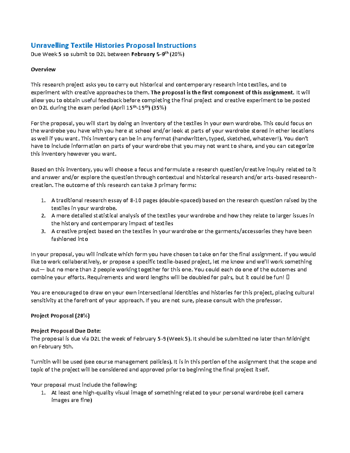 Proposal Textile Histories Brief - P A G Unravelling Textile Histories ...