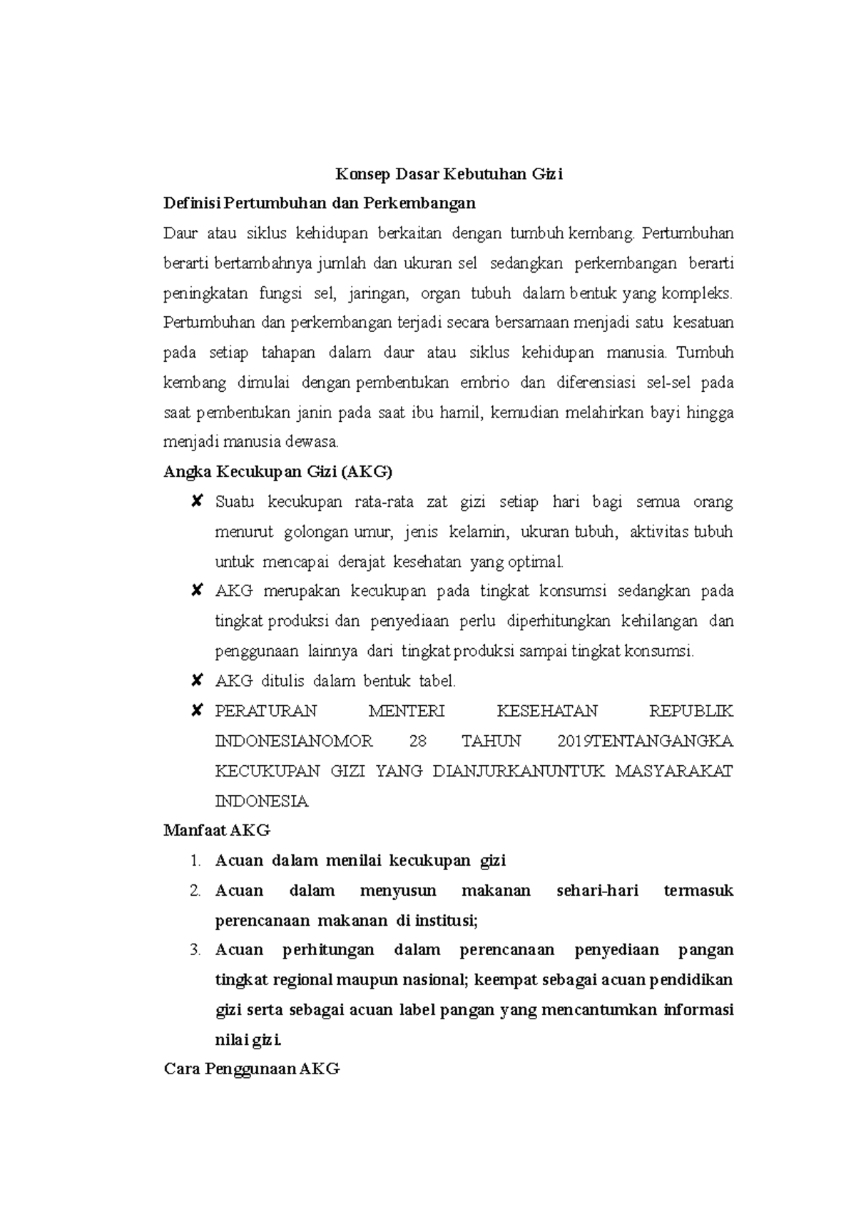 Konsep Dasar Kebutuhan Gizi - Konsep Dasar Kebutuhan Gizi Definisi ...