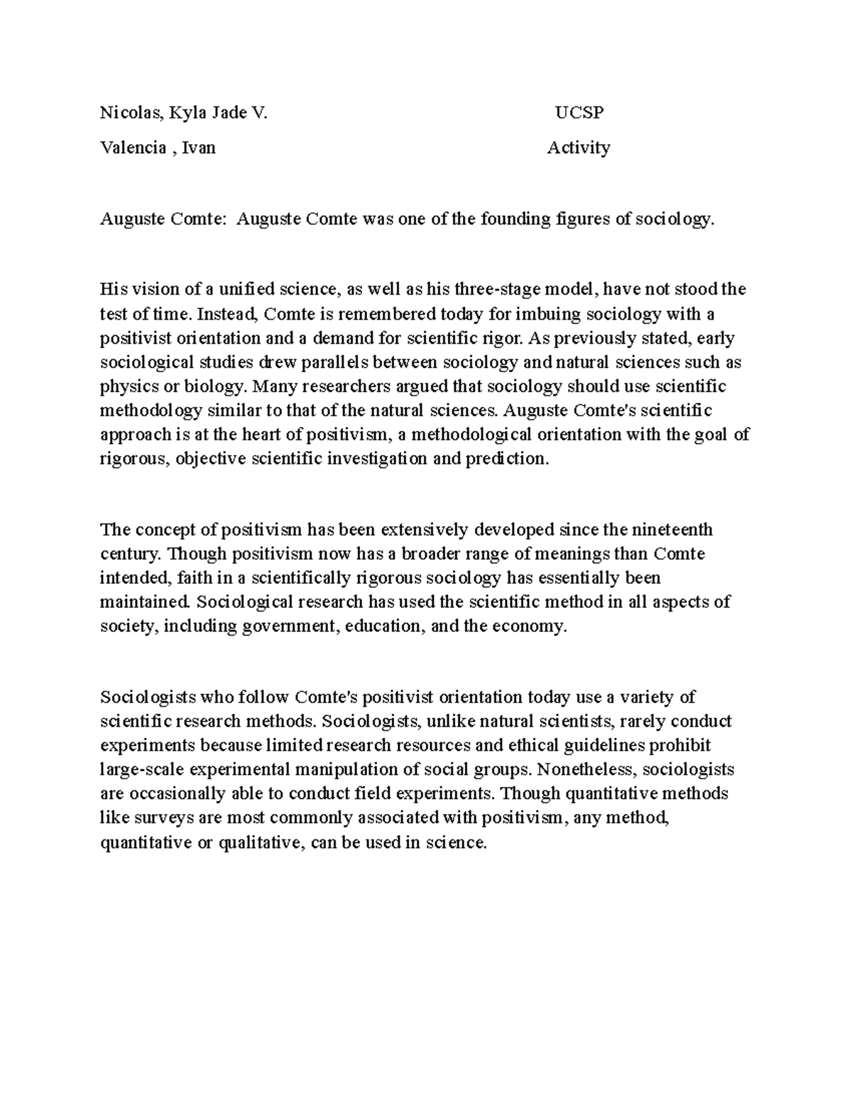 UCSP - Haha - Nicolas, Kyla Jade V. UCSP Valencia , Ivan Activity ...