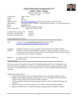 CTE Marketing Course Outline, BHS - BENICIA UNIFIED SCHOOL DISTRICT ...