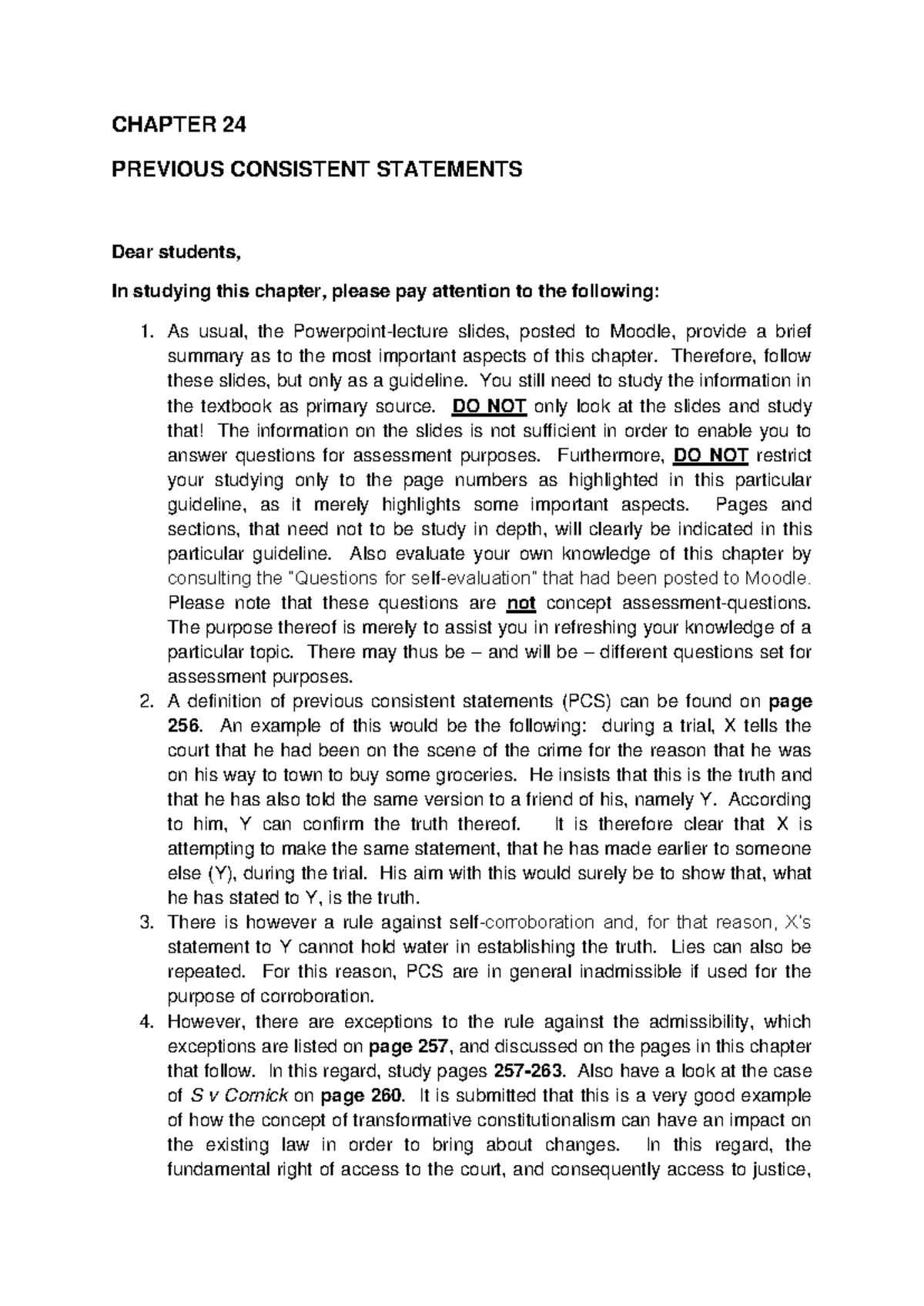 JJEV300 CH 24 Previous Consistent Statements - CHAPTER 24 PREVIOUS ...