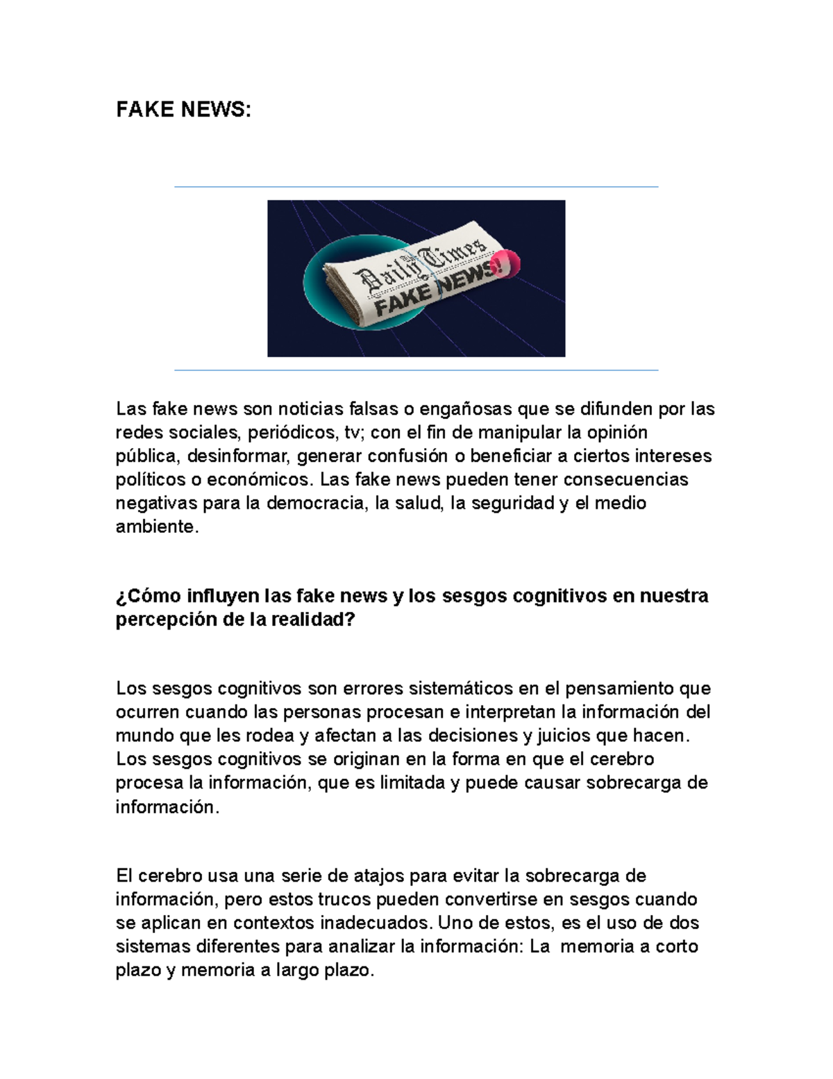 FAKE NEWS blog para ingles - FAKE NEWS: Las fake news son noticias ...