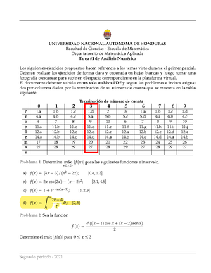 Guía de Ejercicios 1 Analisis Numerico IPAC 2020 - UNIVERSIDAD NACIONAL AUTONOMA DE HONDURAS ...