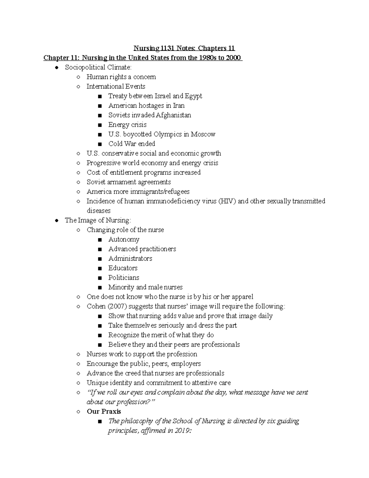 Nursing 1131 Notes Chapters 11 - Nursing 1131 Notes: Chapters 11 ...