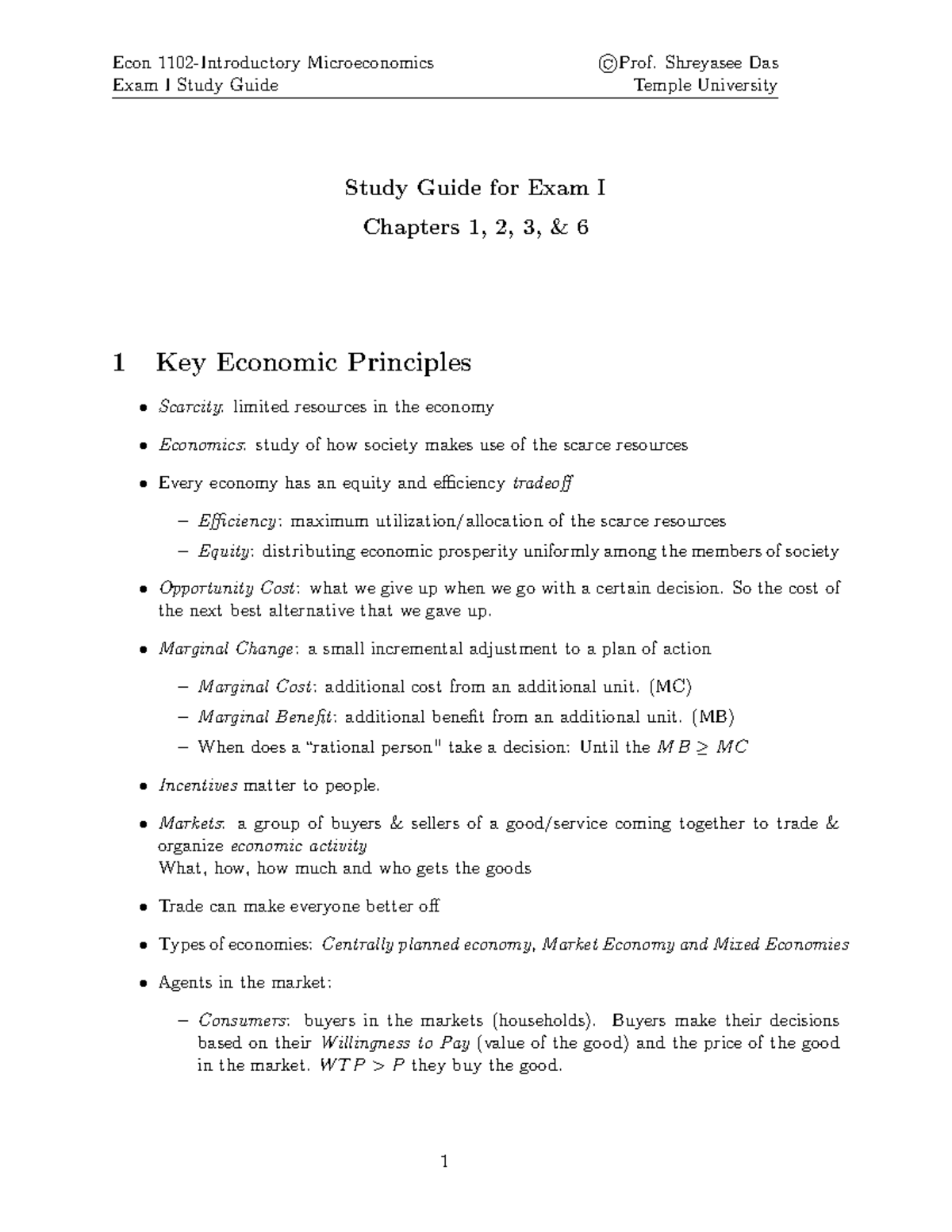 Micro ch 1 study guide - Exam I Study Guide Temple University Study ...