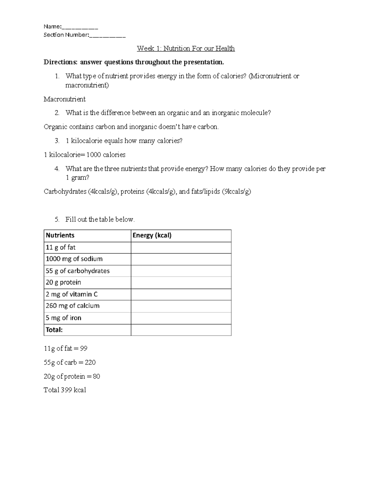 Week 1 Lab Handout Lab 1 Worksheet Name Section Number Week 1 5856