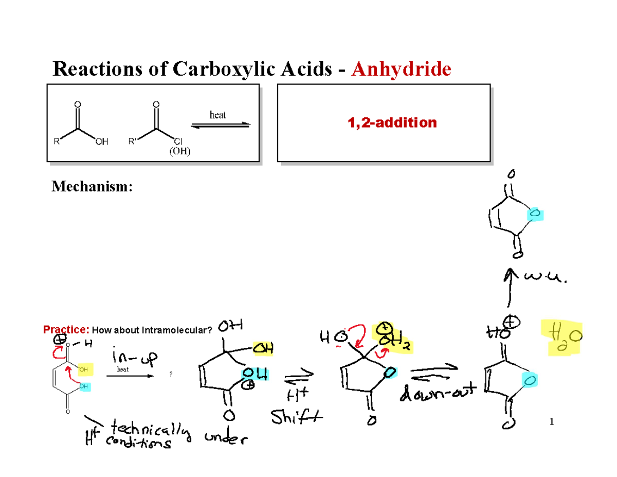 AK Organic II Chapter 21 COOH and Derivatives - Mechanism: 1,2-addition ...