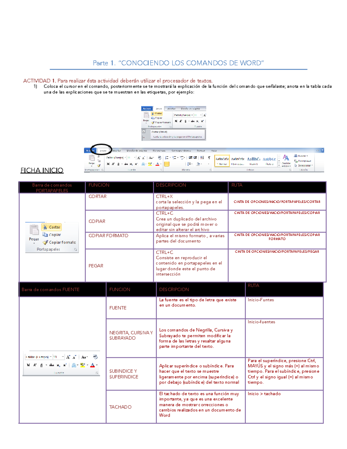 Delgado Garcia Jessica - Comandos WORD Inicio 2023 - Parte 1. “CONOCIENDO LOS COMANDOS DE WORD ...
