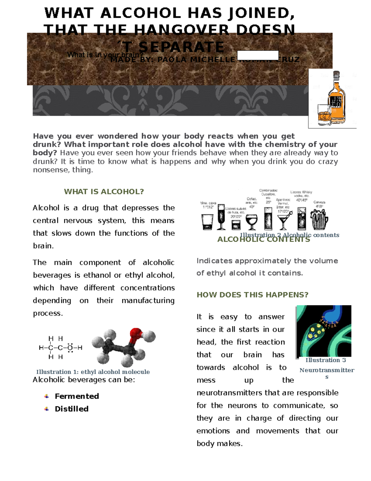 Alcohol article - Have you ever wondered how your body reacts when you ...