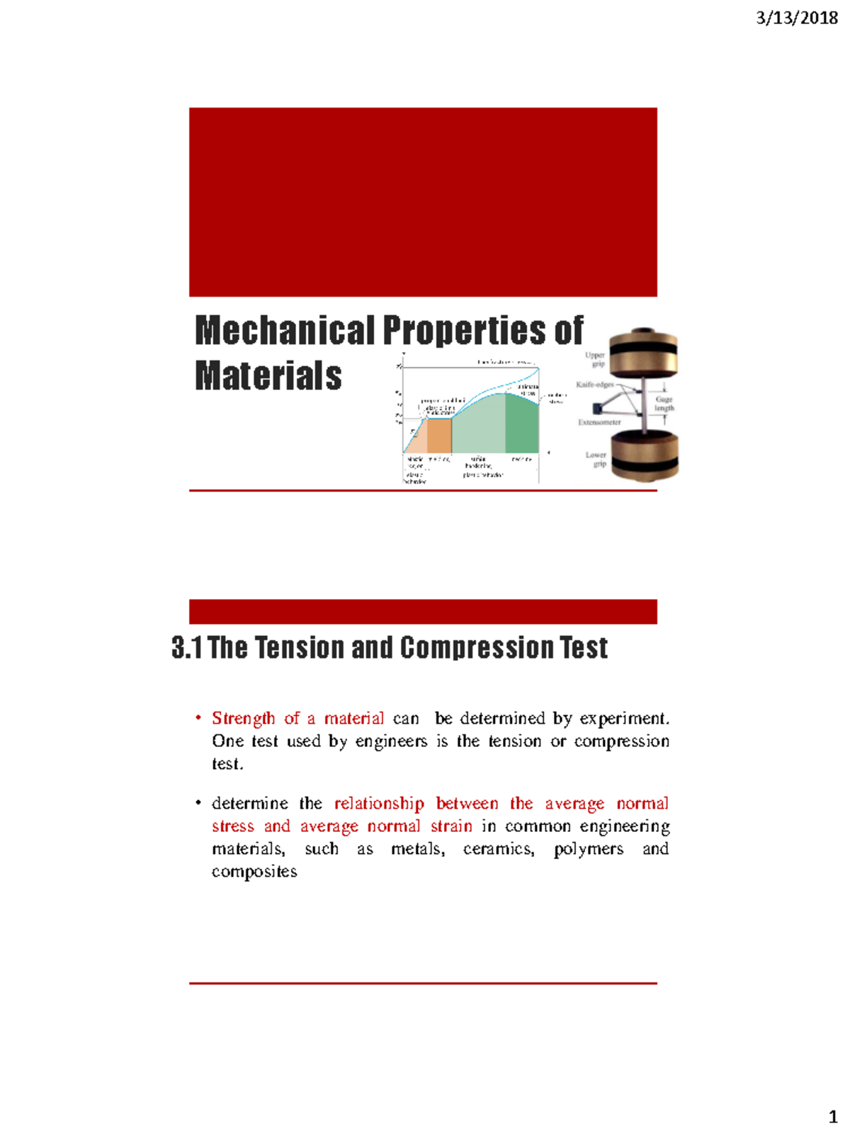 Ch3+mechanical+properties+of+materials - Mechanical Properties of ...