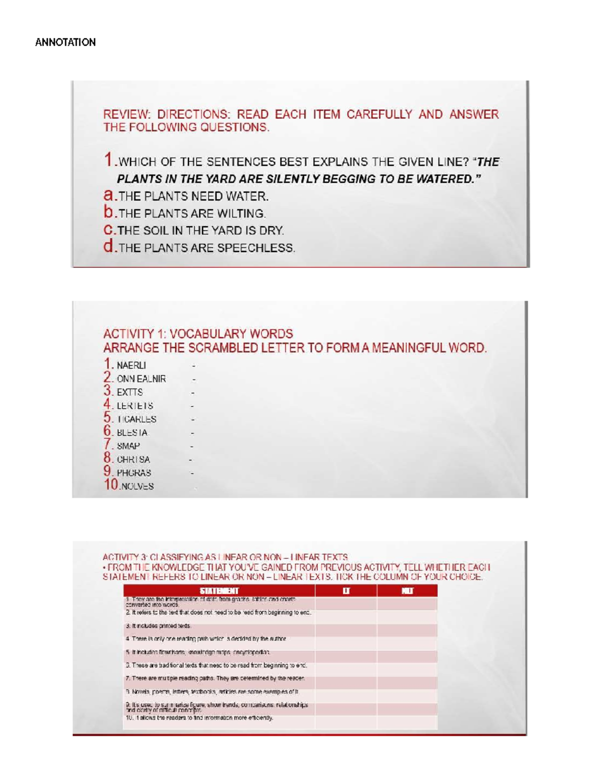 Annotation - none - bachelor of secondary education major in english ...