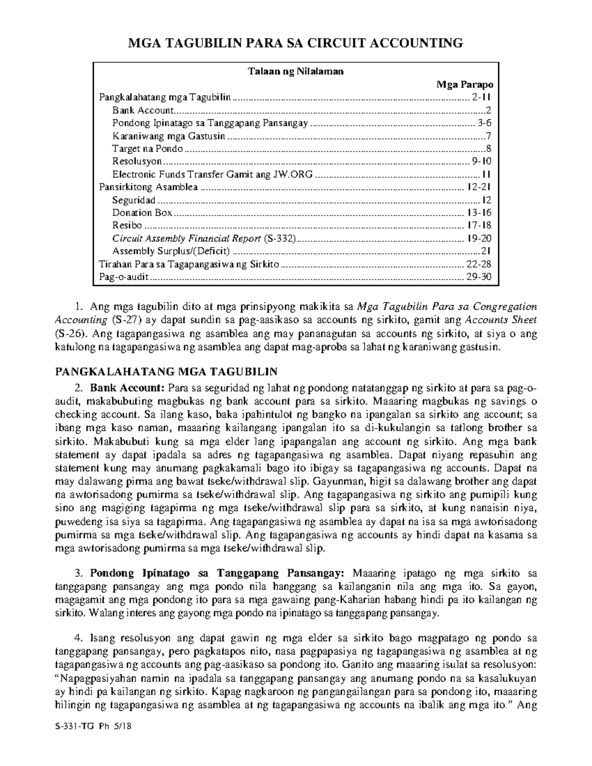 S-331-TG Ph - thanks - MGA TAGUBILIN PARA SA CIRCUIT ACCOUNTING Talaan ...
