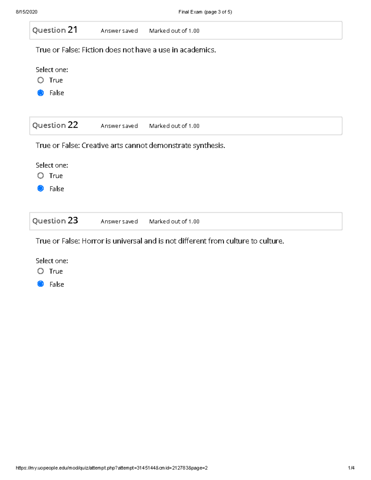 Final Exam ادب - my my my my my - 8/15/2020 Final Exam (page 3 of 5 ...