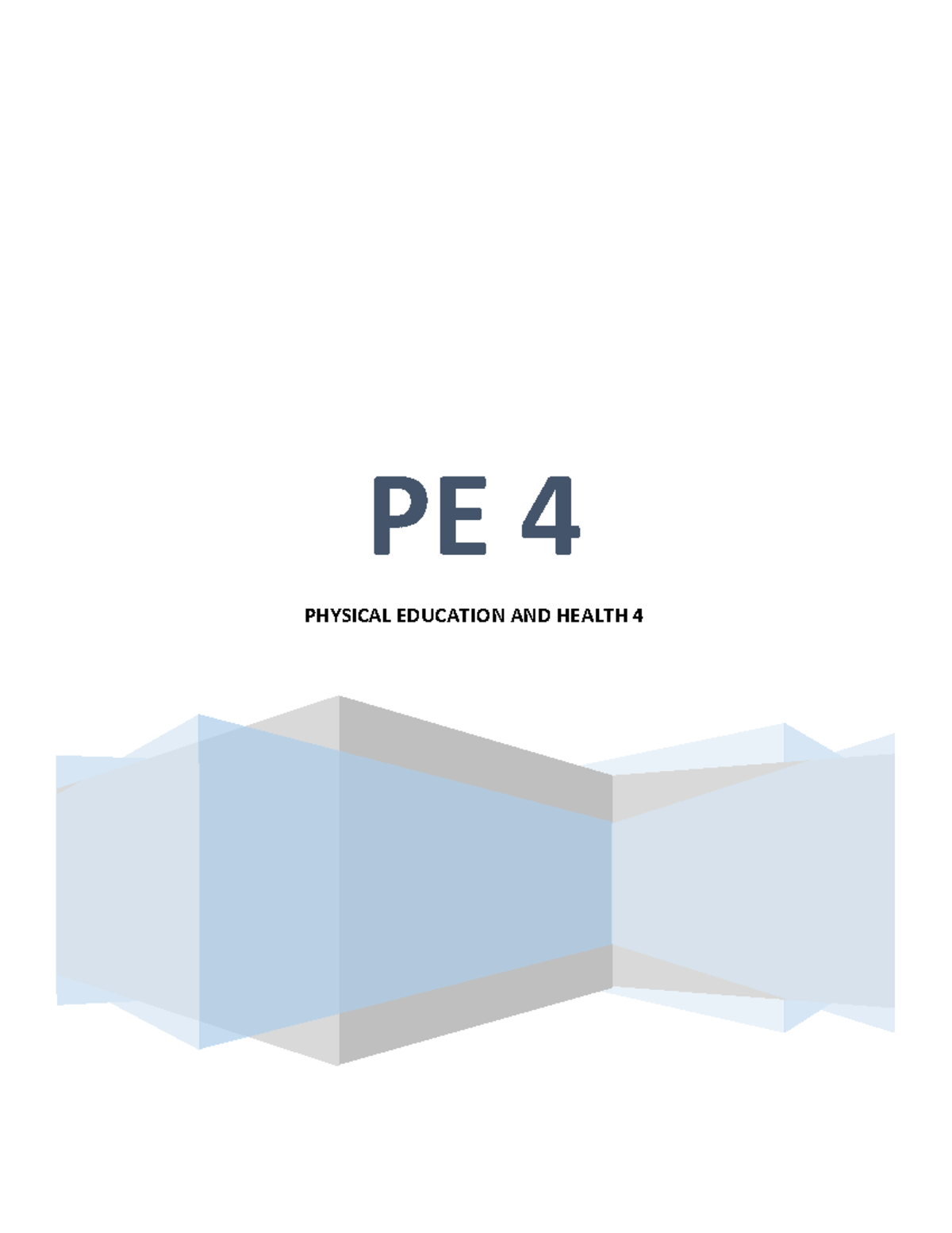 PE4 - PE PHYSICAL EDUCATION AND HEALTH LEARNING MODULE FOR 2ND SEMESTER ...